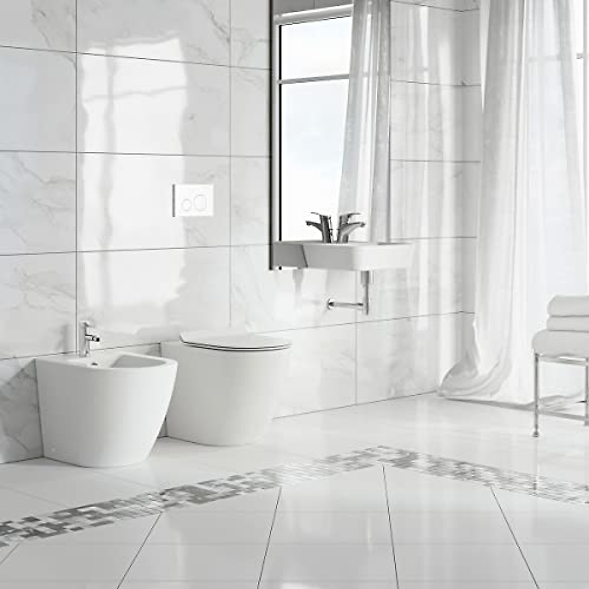 Swiss Madison Well Made Forever SM-BD227 St. Tropez Bidet, Large, Glossy White