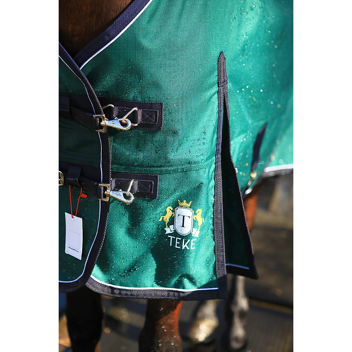 T TEKE Deluxe Turnout Horse Sheets, 1200D Waterproof and Breathable Horse Care Sheets with no Filling (51"-87" Including Miniature/foal Size)