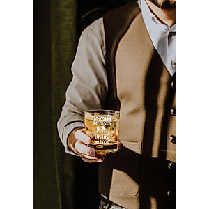 MINIVINE Christmas Gifts For Grandpa - Grandpa Gifts From Granddaughter, Grandson - Grandpa Birthday Gifts - Promoted To Grandpa, Grandchildren, Grandkids - 10oz Whiskey Rock Glass