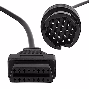 X AUTOHAUX OBD2 Diagnostic Connector Cable Male to Female for Porsche - 19 Pin to 16 Pin 40cm