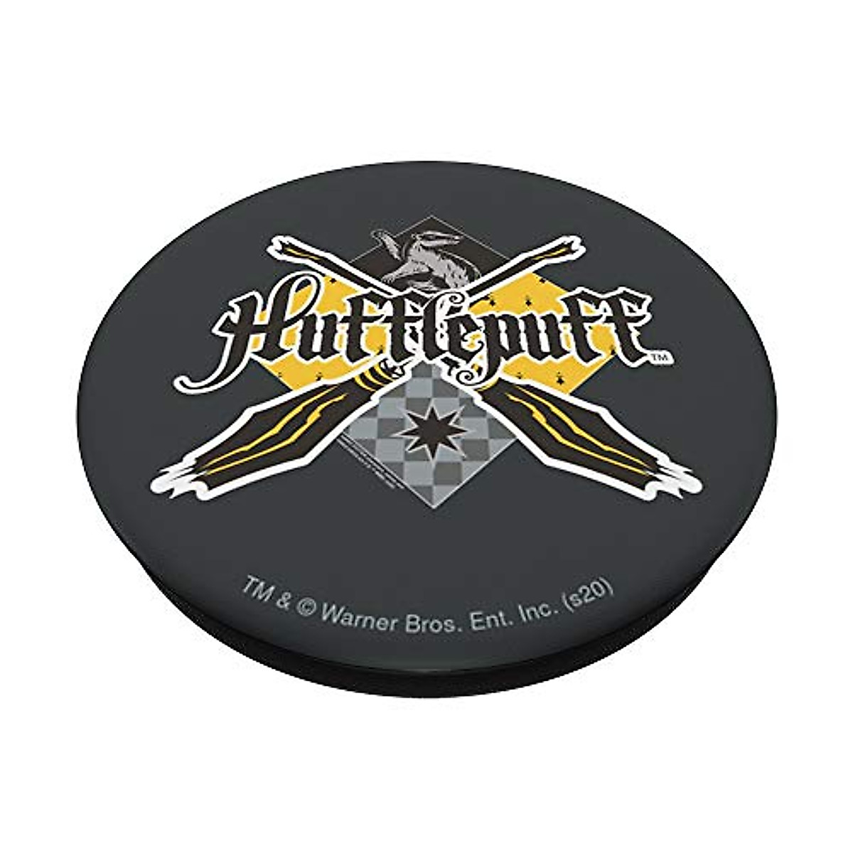 Harry Potter Hufflepuff Broomstick Badger Logo PopSockets Swappable PopGrip