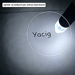 Yacig Light Up Pen, Technical Pen Intellectual LED Pen Light for Night Writing Lighted Tip Pen,Two Brightness Settings,1x AAA Battery Powered,Small LED Flashlights Pen,White Light(1-Pack)