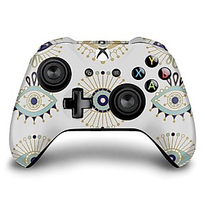 Head Case Designs Officially Licensed Cat Coquillette Blue Gold Art Mix Vinyl Sticker Gaming Skin Decal Cover Compatible With Xbox One S/X Controller