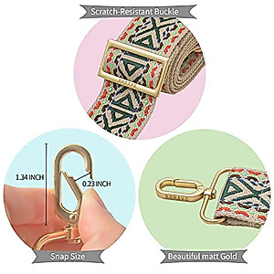 BOMANO Purse Crossbody Handbag Long Strap Adjustable Wide Replacement Embroidered Guitar Shoulder Straps for Women