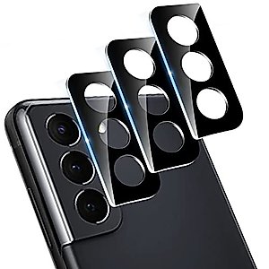 DEERLAMN [3-Packs for Samsung Galaxy S22/ S22+ Plus Camera Lens Protector, 9H Hardness Anti Scratch Easy Installation Tempered Glass - Black