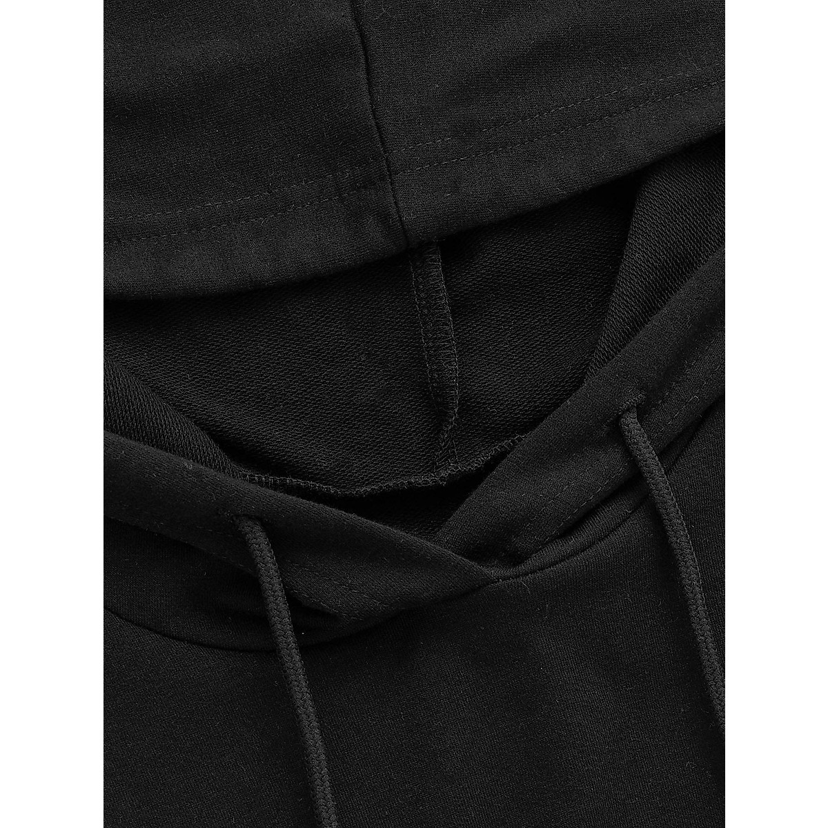 SweatyRocks Women's Casual Long Sleeve Colorblock Pullover Hoodie Sweatshirt Crop Top Black Grey X-Small