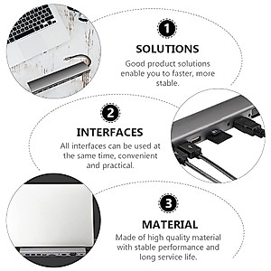 OSALADI USB Hub USB Hub USB Hub USB Hub USB Hub USB Hub USB Hubs Aluminium Alloy Computer Converter Type- c Hub 11- in- 1 Hub Dock Station USB Docking Station Adapter