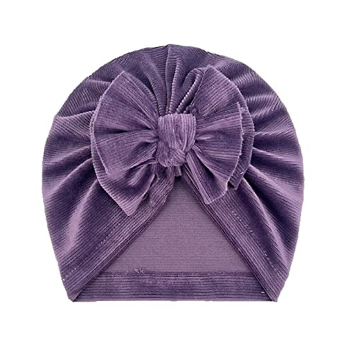 FOUTTUE Infant Caps with Bows Girls Solid Fleece Cap Beanie Bowknot Elastics Turban Hat Toddler Knit (1-A+B+C+G+H+I, One Size)