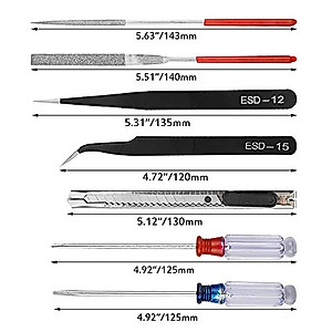 TOVOT 21PCS Model Tools Hobby Building Tools Craft Set Modeler Basic Building Kit for Gundam Model Assembling Building and Repairing