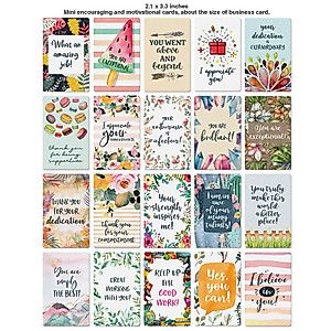 Dessie Motivational Cards - 63 Unique Inspirational Cards. Business Card Sized Encouragement Cards for Employees, Thinking of You Gifts, Appreciation Cards, Kindness Cards, Lunch Box Notes