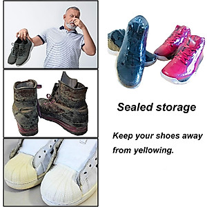 Shoe Shrink Wrap Bags,50 Pcs Sneaker Shrink Wrap Bags Large Shoes Protector for Men Women Effectively Avoid Yellowing 10x17.7 inches