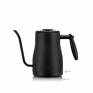 Bodum 11940-01US Bistro Gooseneck Electric Water Kettle, 34 Ounce, Black
