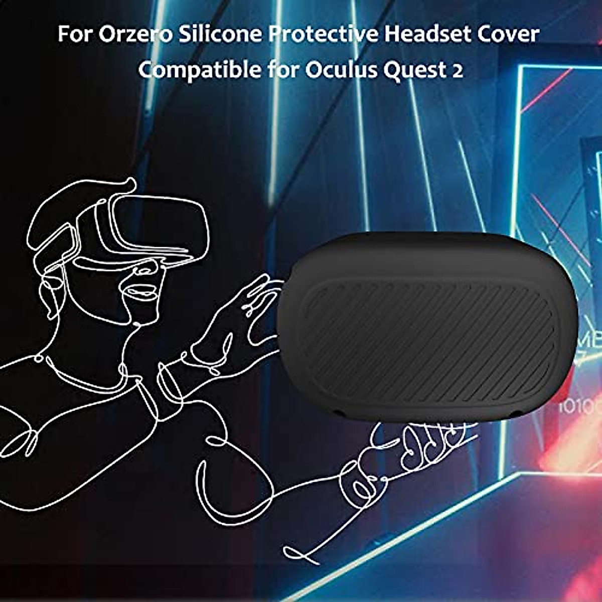 WANGQ VR Silicone Facial Cover, For Orzero Silicone Protective Headset Cover Compatible for Quest 2, Oculus Quest 2 Accessories (White)