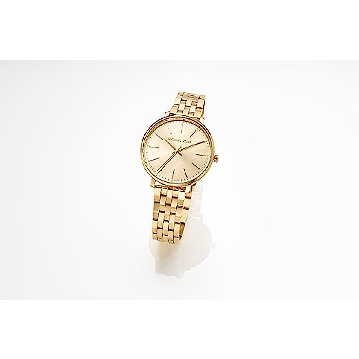 Michael Kors Women's Pyper Three-Hand Gold-Tone Stainless Steel Bracelet Watch (Model: MK3898)