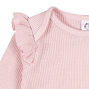 Gerber Baby Girls 2-Piece Long Sleeve Tee & Pull-On Jogger Set, Pink, 0-3 Months