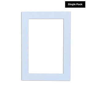 22x28 Mat Bevel Cut for 18x24 Photos - Acid Free Brittany Blue Precut Matboard With Backing Board and Crystal Clear, Self Seal Photo Mat Bag - For Pictures, Photos, Framing - 4-ply Thickness