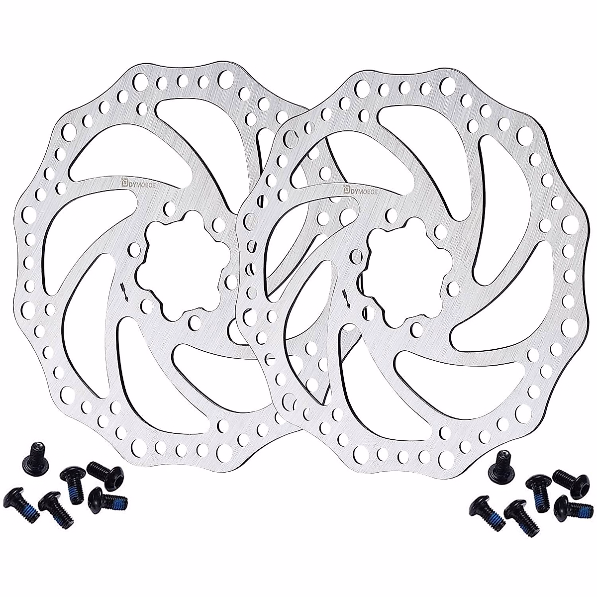 D Dymoece 2 Pcs Bike Disc Brake Rotors with 12 Bolts 140mm/160mm/180mm/203mm for MTB Mountain Road Bicycle BMX