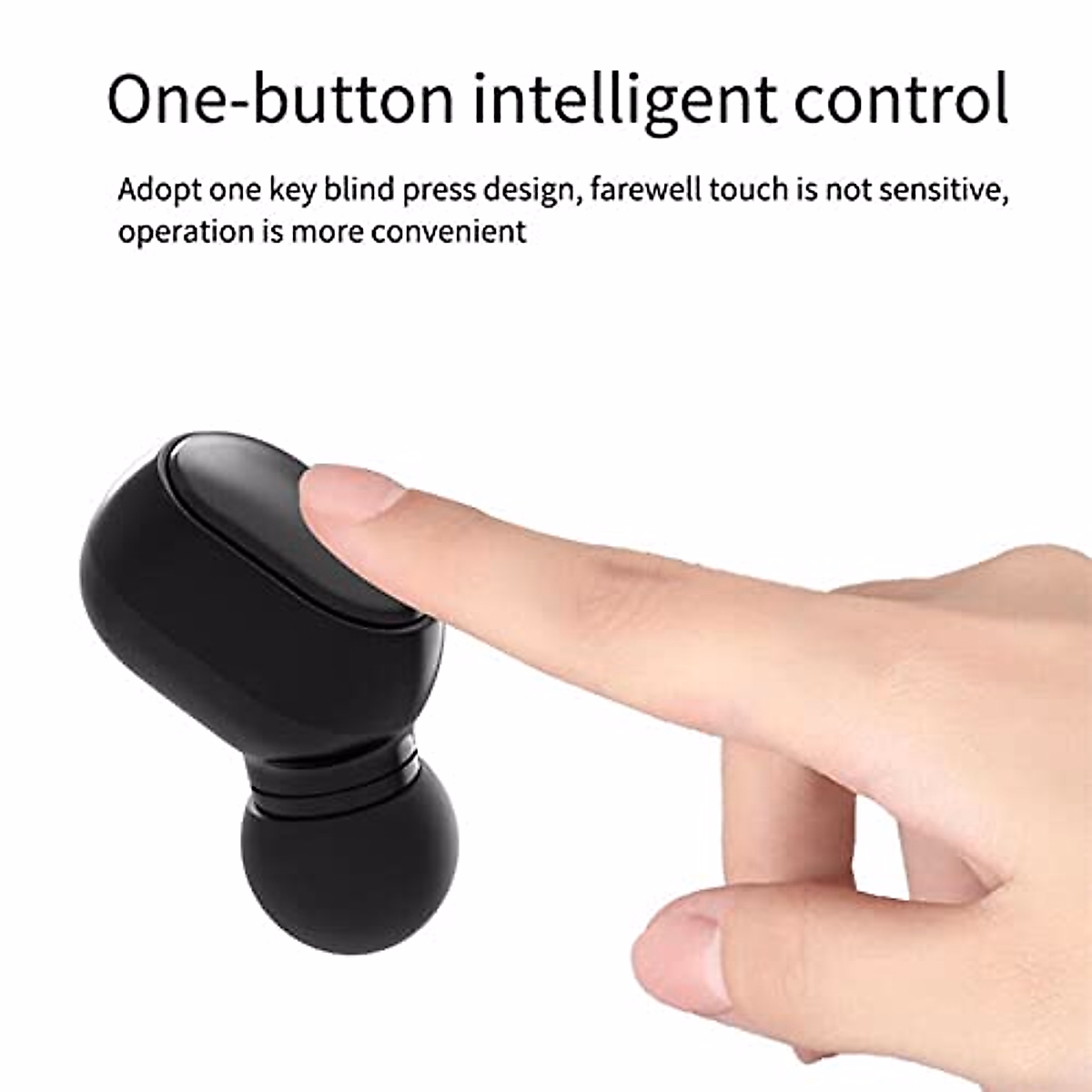 BD&M Wireless Bluetooth Earbuds, HiFi Digital LED Display Stereo Headphones, Waterproof Ear Buds, Hands-Free Calls for Sports, Home, Work, Running