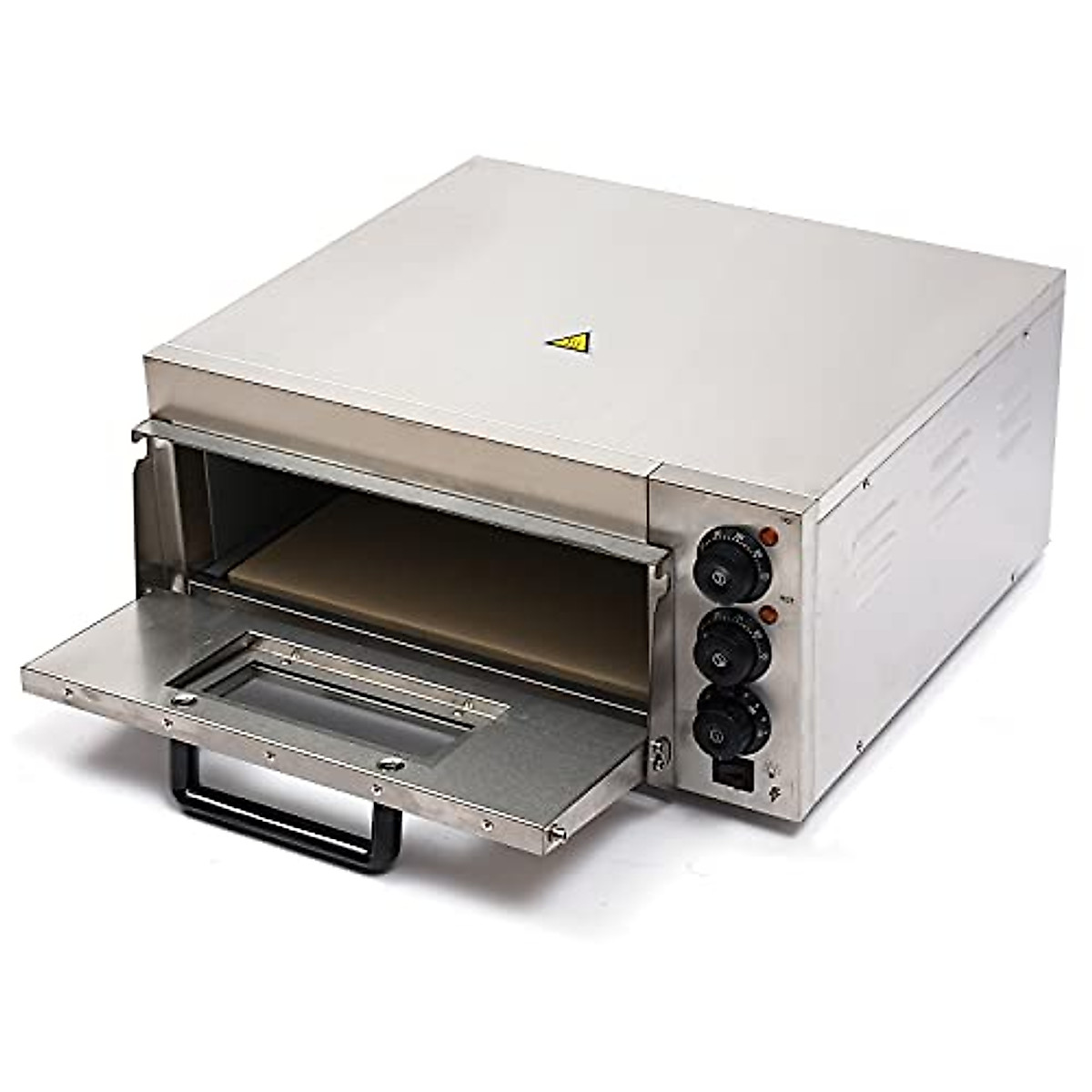 TBVECHI 1500W Electric Pizza Baking Oven, 14'' Electric Pizza Oven Countertop Stainless Steel Single Deck Layer Baker Multipurpose Snack Oven for Restaurant Home Pizza Bread Cakes Baked