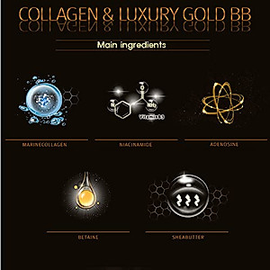 3W CLINIC Collagen & Luxury Gold BB Cream 1.69Oz SPF50+/PA+++ Wrinkle Care