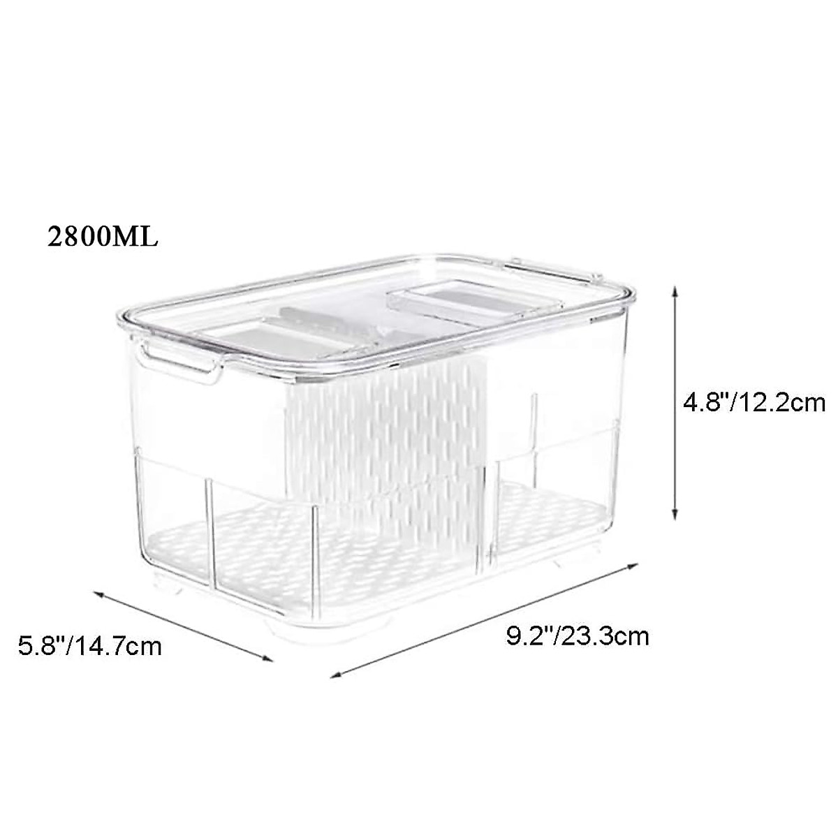 blitzlabs Vegetable Fruit Storage Containers, Fresh Produce Saver Refrigerator Storage Containers with Lids and Vents,Stackable Salad Lettuce Keeper,Stay Fresh Cabinet Containers Bin