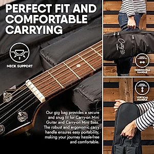 Carry-on Electric Bass Travel Guitar Gig Bag Carry Case Suitable for Blackstar ST Bass Guitars Mini Bass Guitars