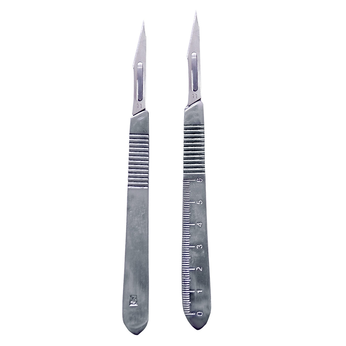 Surgiskill Pack of 2 Scalpel Handle # 3 and 10 Pcs. Scalpel Blades #11, Best for Craft Card Making, Cutter Podiatry, Dermaplaning, Dental, Medical & Vet Students