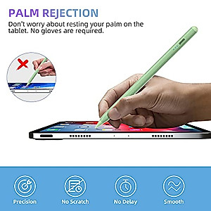 Apple Pencil for iPad Air 5/4/3rd, iPad Pro 11/12.9 Inch - Magnetic Stylus with Palm Rejection & Tilt Sensitivity, Green