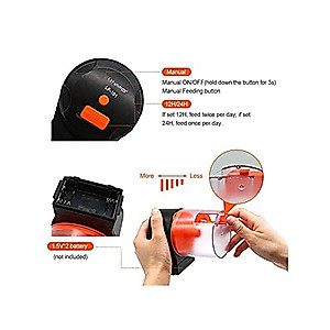 Lefunpets Automatic Fish Feeder, Aquarium Tank Timer Auto Feeder with 2 Food Dispensers for Aquarium or Fish Tank