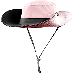 1 Pack Ponytail Sun Hat for Women UV Protection Fishing Hat Foldable Mesh Wide Brim UPF 50+ (Black)