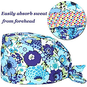 Kousenpu Adjustable Hat Working Head Cover Cap with Sweatband, Comfortable Durable for Women & Men, One Size