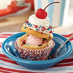 Pillsbury Funfetti 4th of July Bundle, 1 of each: Stars & Stripes Cake Mix and Vanilla Frosting with Candy Bits with By The Cup Frosting Spreader