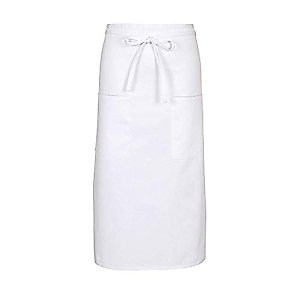 FAME Two Pocket Full Length Bistro Apron - F54 - White (WFA79053WH)