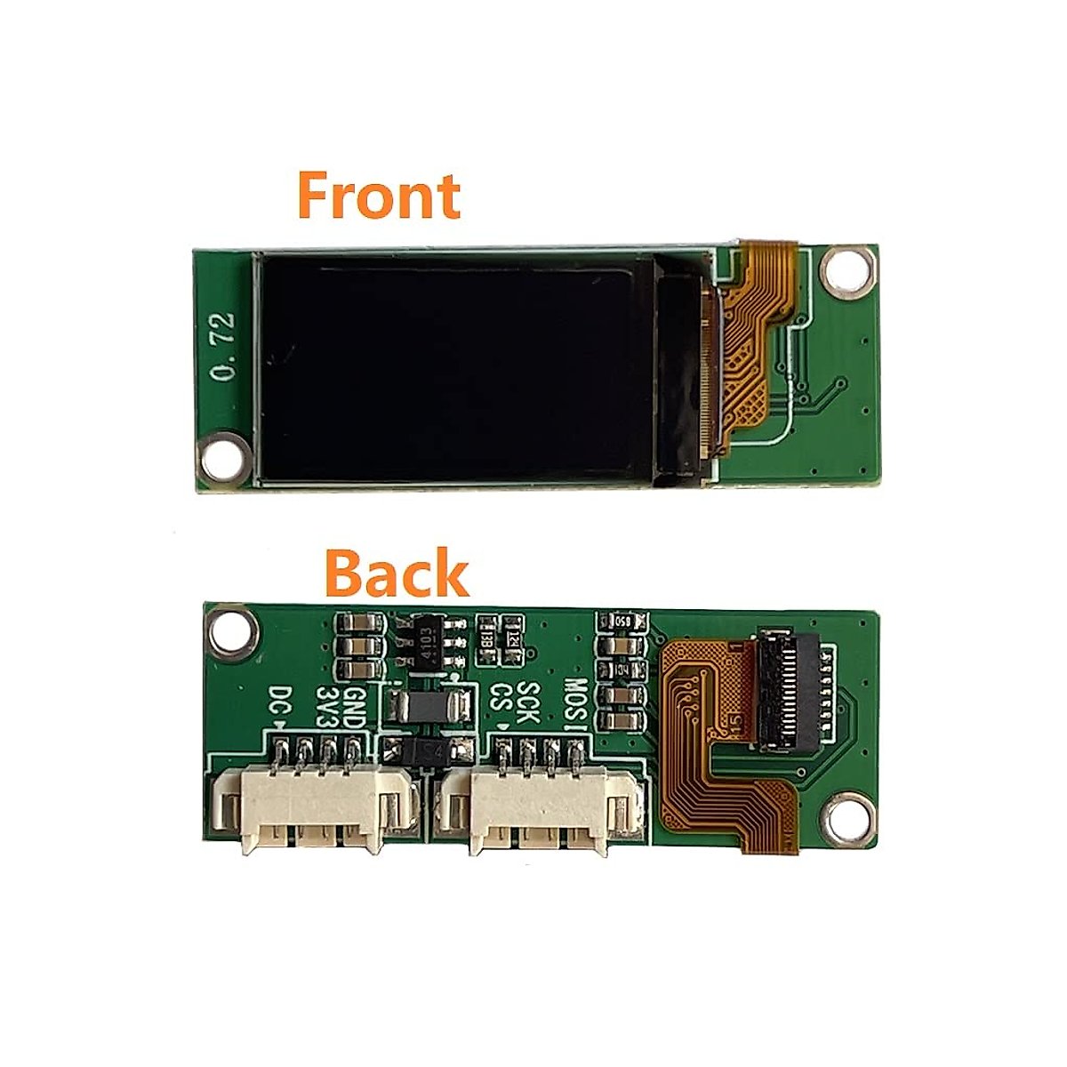 0.78 Inch OLED LCD Display Module Fsuoech 128x80 SPI Serial Port Driver SH1107 Software Ping-Pong Operation Scrolling Display for arduino microPython NodeMCU ESP8266 STM­