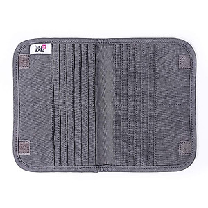 iN. Slim credit card holder wallet, Gift card display case, Minimalist light thin card storage case rfid blocking for men & women, with 28 slots in Grey