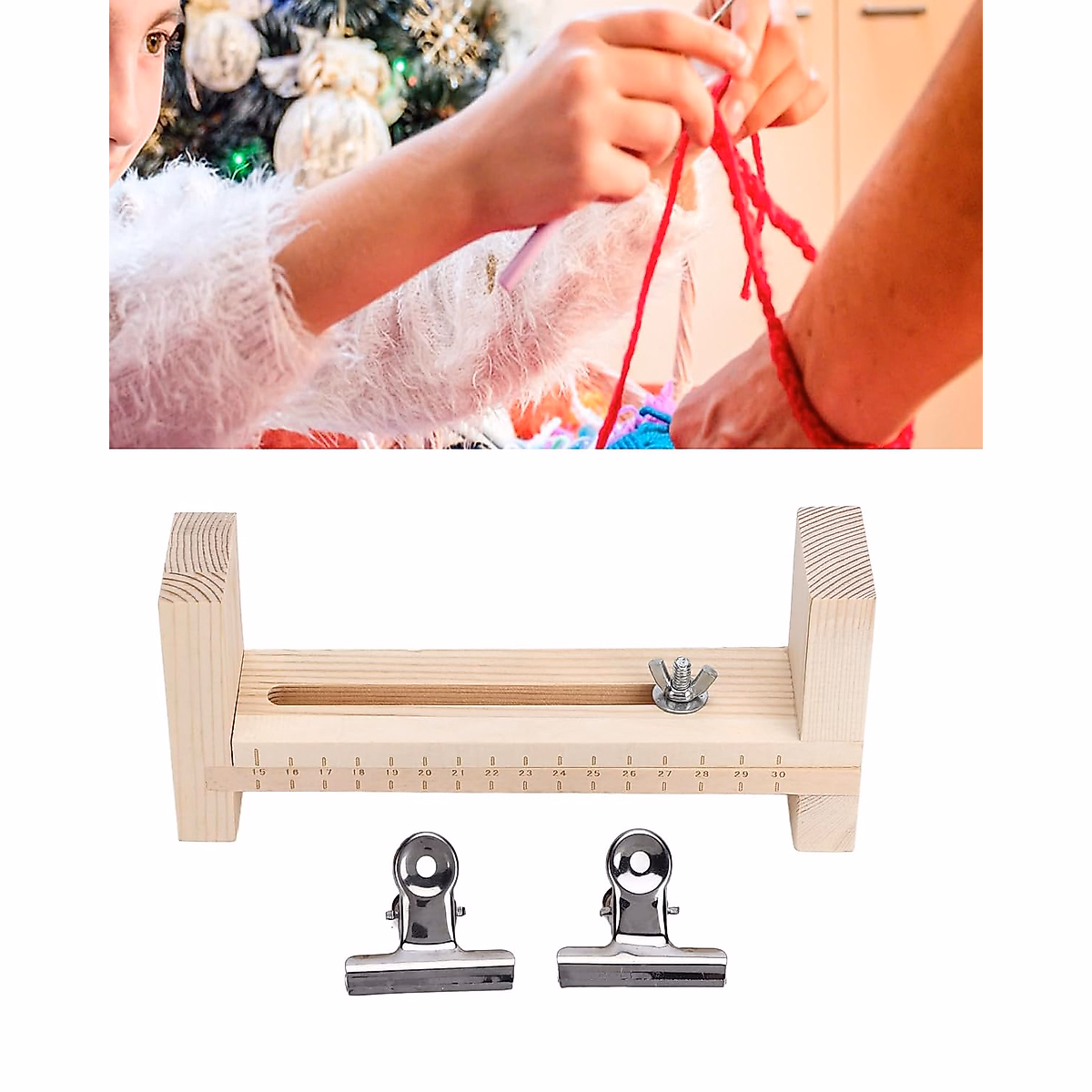 WenTigDY Wood Bracelet Jig, Adjustable Length Paracord Jig，DIY Hand Knitting Wristband Jig,Bracelet Maker Wooden Frame,for Bracelets Necklaces Car Hangings