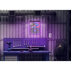 ADVPRO Astronaut Space Rocket Shuttle Kid Room Dual Color LED Neon Sign Red & Blue 12" x 16" st6s34-i3136-rb