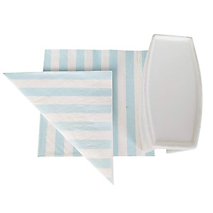 Sizikato Small White Ceramic Tabletop Napkin Holder for Kitchen Restaurant Home Decor