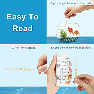 Luxbird 7 in 1 Aquarium Test Kit, Fish Tank Test Strips, 100 Strip Pack, Freshwater Aquarium Water Test Kit to Detect Nitrite Nitrate Chlorine Carbonate Total Alkalinity Hardness pH