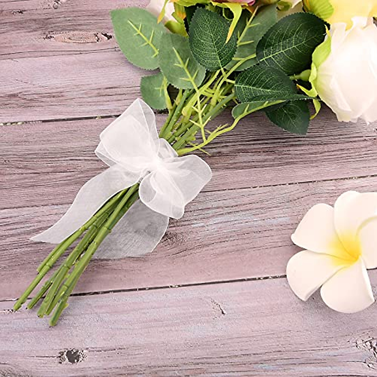 Hapeper 1-1/2 Inch Sheer Organza Ribbon for Gift Wrapping, Party Decoration 50 Yards/ Roll (White)