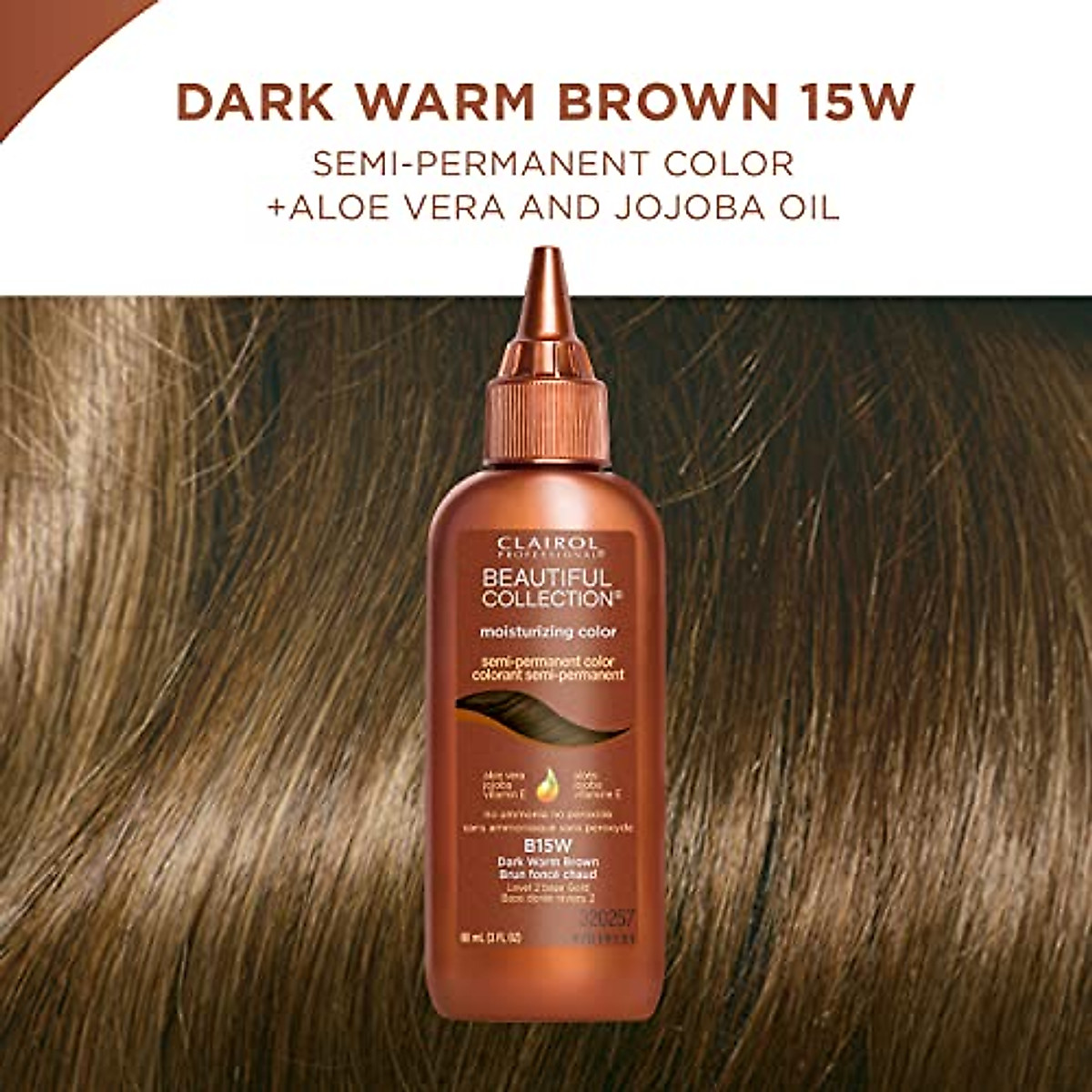 Clairol Professional Beautiful Collection Hair Color, 15w Dark Warm Brown, 3 oz