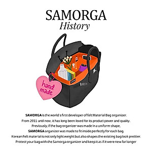 SAMORGA (16-30/ Loe-Anagram-Basket-M-R Bag Organizer for Anagram Basket Bag Medium : Raw-Edge Bag Organizer Insert Innerbag (2mm Eggshell)