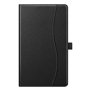 Fintie Case for Samsung Galaxy Tab A7 Lite 8.7 Inch 2021 Model (SM-T220/T225/T227), Multi-Angle Viewing Smart Stand Back Cover with Pocket, Black