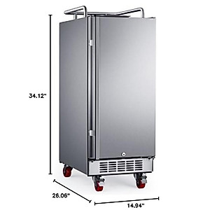 EdgeStar BR1500SSOD 15" Built-In Outdoor Kegerator Conversion Refrigerator