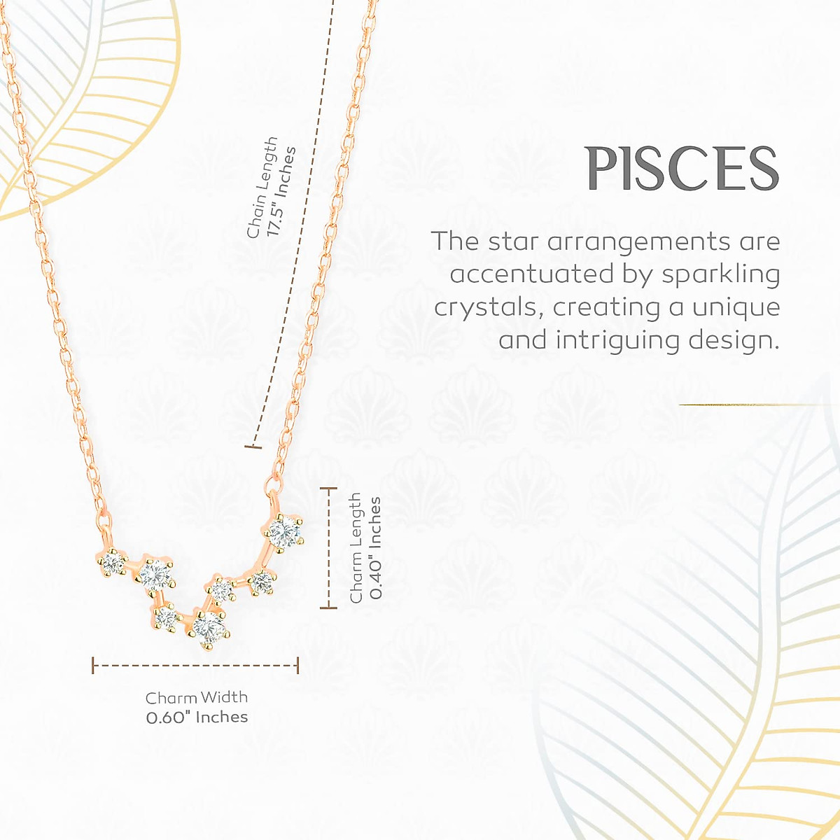 Morf Jewelry Zodiac Necklace - Handmade Star Sign Astrology Necklace with Adjustable Length - Constellation Zodiac Necklace for Women - Stylish Star Necklaces