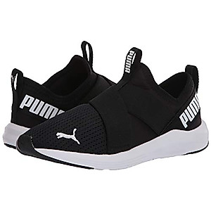 PUMA Womens Prowl Slip On Cross Trainer, Womens Black Womens White, 7