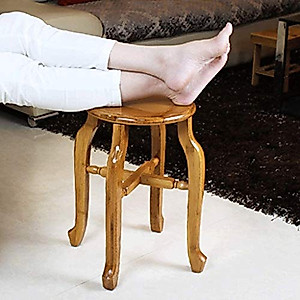 CZDYUF Wooden Bench - Antique Round Stool Dining Table Bench Home Elm Stool Small Wooden Bench Flower Pot Holder - Wood Stool