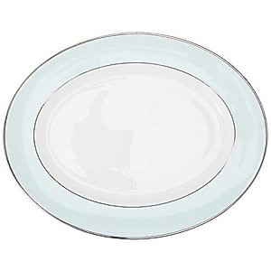 Kate Spade Parker Place 13" Oval Serving Platter, 3.20 LB, Blue