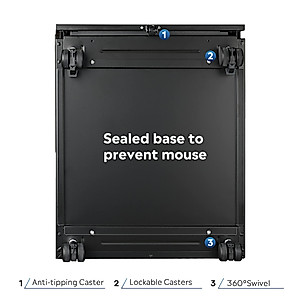 DEVAISE 3-Drawer Mobile File Cabinet with Smart Lock, Pre-Assembled Steel Pedestal Under Desk, Black