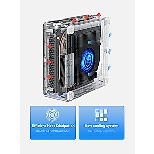 MINISFORUM NPB7 Mini PC 13th Gen Core i7-13700H(14C/20T) Mini Computer 32GB RAM+1TB SSD, Expandable HDD, HDMI×2+USB4×2 8K@60Hz Outputs, Intel Iris Xe Graphics Eligible Desktop Computer